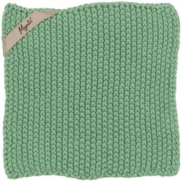 IB Laursen Topflappen Mynte gestrickt 22 x 22 cm, Wasabi skandinavische Deko Online Shop