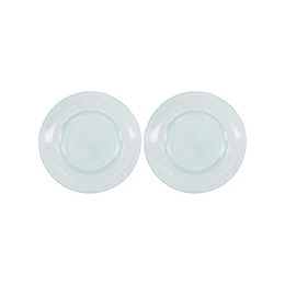 house doctor Gro&szlig;er Teller aus Glas Rain 2er &empty; 27 cm, aqua skandinavische Deko Online Shop