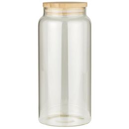 IB Laursen Glaskrug mit Bambusdeckel H&ouml;he 22.3, &Oslash; 9.8 cm, 1300 ml skandinavische Deko Online Shop