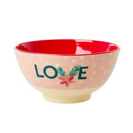 Rice Melamin Sch&uuml;ssel Love &Oslash;15 x H7cm, pink skandinavische Deko Online Shop