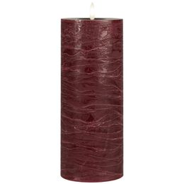 IB Laursen LED-Stumpenkerze mit warmer Flamme H&ouml;he 25, &Oslash; 10 cm, dunkelrot skandinavische Deko Online Shop