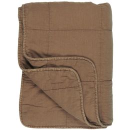 IB Laursen Vintage Quilt unifarben 180 x 130 cm, cafe creme skandinavische Deko Online Shop