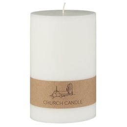 IB Laursen Rustikale Kirchenkerze H&ouml;he 15, &Oslash; 9.6 cm, Wei&szlig; skandinavische Deko Online Shop
