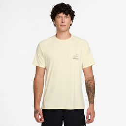 Nike Stride Funktionsshirt Herren - Gr&ouml;&szlig;e S - beige