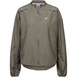 asics NAGINO RUN ADJUSTABLE Laufjacke Damen - Gr&ouml;&szlig;e L - oliv