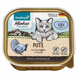 16x100g ZooRoyal Minkas Naturkost Pute mit Kartoffeln