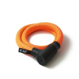 texlock orbit acid orange 100 cm - Seilschloss mit Schlie&szlig;zylinder - Fahrradschloss Textilschloss