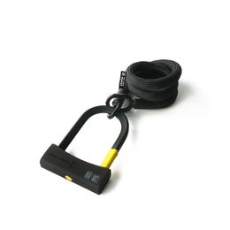 texlock eyelet D-lock onyx black 120 cm - Seil mit B&uuml;gelschloss - Fahrradschloss Textilschloss