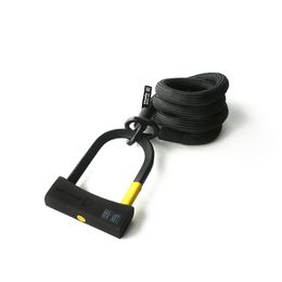 texlock eyelet D-lock onyx black 160 cm - Seil mit B&uuml;gelschloss - Fahrradschloss Textilschloss