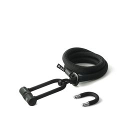 texlock eyelet UX-lock onyx black 160 cm - Seil mit B&uuml;gelschloss - Fahrradschloss Textilschloss