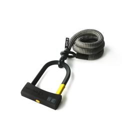 texlock eyelet D-lock electric grey 120 cm - Seil mit B&uuml;gelschloss - Fahrradschloss Textilschloss