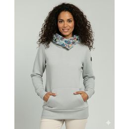 Sweatshirt Ragwear "ANGELLIKA FLOWERS O", Damen, Gr. XS, wei&szlig;, Sweatware, Obermaterial: 90% Baumwolle, 10% Polyester, bedruckt, gemustert, normal, Rundhals, Rippb&uuml;ndchen, Sweatshirts Sweatshirt, mit Kapuze