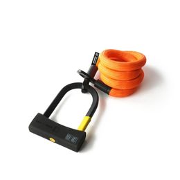 texlock eyelet D-lock acid orange 160 cm - Seil mit B&uuml;gelschloss - Fahrradschloss Textilschloss