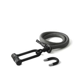 texlock eyelet UX-lock electric grey 120 cm - Seil mit B&uuml;gelschloss - Fahrradschloss Textilschloss
