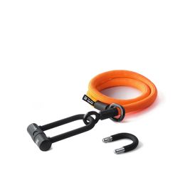 texlock eyelet UX-lock acid orange 120 cm - Seil mit B&uuml;gelschloss - Fahrradschloss Textilschloss
