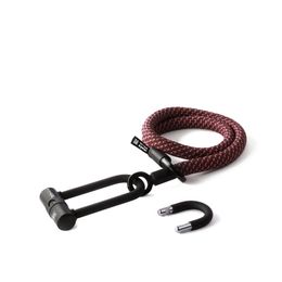 texlock eyelet UX-lock chateau red 120 cm - Seil mit B&uuml;gelschloss - Fahrradschloss Textilschloss