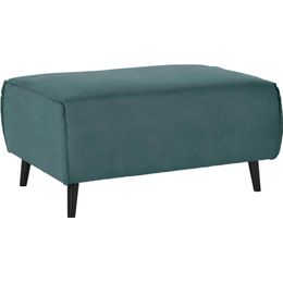 Hocker DOMO collection "Amora", blau (petrol), B:97cm H:47cm T:66cm, Hocker, Polsterhocker, mit Federkern, Fu&szlig;h&ouml;he passend f&uuml;r g&auml;ngige Saugroboter