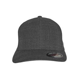 Flex Cap Flexfit "Flexfit Accessoires Fine Melange Flexfit", Gr. S/M, charcoal, 62% Polyester, 35% Viskose, 3% Elasthan, unifarben, Caps