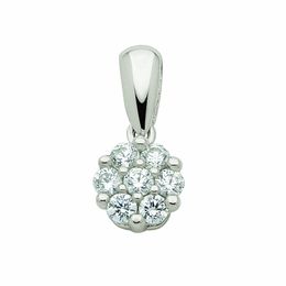 Adelia&acute;s Kettenanh&auml;nger ADELIA&acute;S "Anh&auml;nger 333 Wei&szlig;gold ( 8K ) mit Zirkonia &ndash; Goldanh&auml;nger", silber, Schmuckanh&auml;nger, Damen, mit Zirkonia, Gold, Kettenanh&auml;nger, Goldanh&auml;nger
