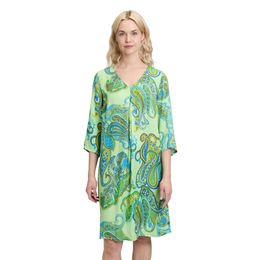 Sommerkleid Betty Barclay "Damen mit V-Ausschnitt", Damen, Gr. 38, Normalgr&ouml;&szlig;en, bunt (gr&uuml;n, blau), Obermaterial: 100% Viskose, figurumspielend kurz, V-Ausschnitt, Kleider Sommerkleid, Form
