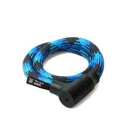 texlock orbit morpho blue 100 cm - Seilschloss mit Schlie&szlig;zylinder - Fahrradschloss Textilschloss