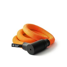 texlock orbit acid orange 120 cm - Seilschloss mit Schlie&szlig;zylinder - Fahrradschloss Textilschloss