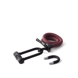 texlock eyelet UX-lock chateau red 100 cm - Seil mit B&uuml;gelschloss - Fahrradschloss Textilschloss