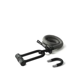 texlock eyelet UX-lock electric grey 100 cm - Seil mit B&uuml;gelschloss - Fahrradschloss Textilschloss