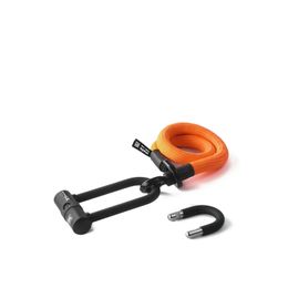 texlock eyelet UX-lock acid orange 100 cm - Seil mit B&uuml;gelschloss - Fahrradschloss Textilschloss