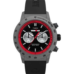 Chronograph Timex "ADRENALINE", schwarz, Armbanduhren, Herren, Chronograph, Quarzuhr, Armbanduhr, Herrenuhr,Silikonarmband,Stoppfunktion