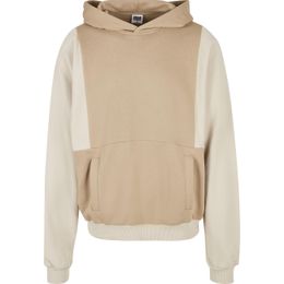 Kapuzenpullover Urban Classics "Urban Classics Herren Cut On Sleeve Hoody", Herren, Gr. XXL, unionbeige, softseagrass, 65% Baumwolle, 35% Polyester, mehrfarbig, oversize, ohne Ausschnitt, Pullover Kapuzenpullover