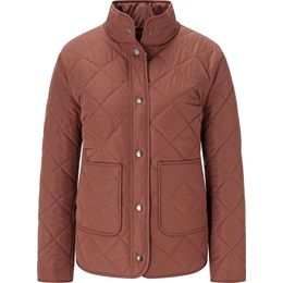 Damen Steppjacke mit Stehkragen rotbraun, Gr&ouml;&szlig;e 56
