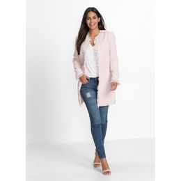 bonprix Boucl&eacute; Longblazer, rosa, Gr.40, Charismatischer Boucl&eacute;- Longblazer