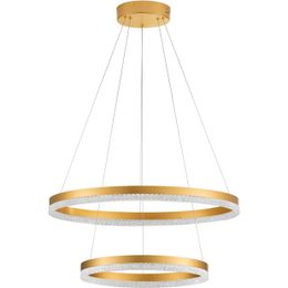 NOVA LUCE LED-H&auml;ngeleuchte "ADRIA", gold, 2, &Oslash; 60cm, 1 Stk., Leuchten