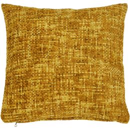 Dekokissen done. "Twist", gold (gold, meliert), B:45cm H:1cm L:45cm, Polyester, Dekokissen_Sitzkissen_Kissenh&uuml;llen, Geflochtene Optik
