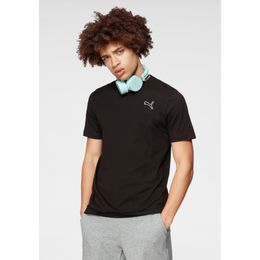 T-Shirt Puma "BETTER ESSENTIALS TEE", Herren, Gr. XXL, schwarz (Puma schwarz), Jersey, Obermaterial: 100% Baumwolle, unifarben, regular fit normal, Rundhals, Shirts T-Shirt, Regular Fit, Kurzarm, Rundhalsausschnitt, mit Print-Applikation