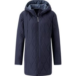 Damen Steppjacke mit kontrastfarbenem Futter marine, Gr&ouml;&szlig;e 38