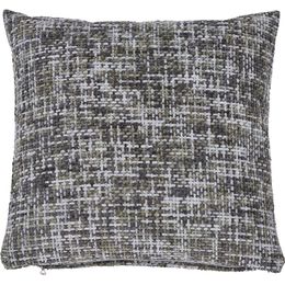 Dekokissen done. "Twist", grau (taupe, meliert), B:45cm H:1cm L:45cm, Polyester, Dekokissen_Sitzkissen_Kissenh&uuml;llen, Geflochtene Optik