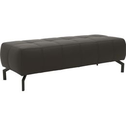 Polsterhocker DOMO collection "Cunelli", braun (dunkelbraun), B:153cm H:45cm T:62cm, Lederlook;100% Polyurethan, Hocker, Polsterhocker, Fu&szlig;h&ouml;he passend f&uuml;r g&auml;ngige Saugroboter