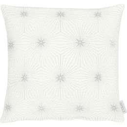 Dekokissen Apelt "4710" Gr. 1, grau (grau, silberfarben, gemustert), B:40cm H:1cm L:40cm, Obermaterial: 65% Polyester, 30% Viskose, 5% Polyacryl, Dekokissen_Sitzkissen_Kissenh&uuml;llen, 4710 40X40