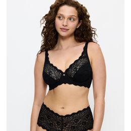 B&uuml;gel-BH Triumph "Amourette W", Damen, Gr. 100, Cup E, schwarz, Spitze, Obermaterial: 62% Polyamid, 24% Elasthan, 8% Lyocell, 6% Polyester, unifarben, BHs B&uuml;gel-BH, Stretch-Spitze