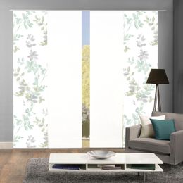 Schiebegardine Home Wohnideen "4er SET" Gr. 1, gr&uuml;n, B:60cm H:245cm, Polyester, Gardinen, Schiebevorhang Digidruck 4er Set AYLA