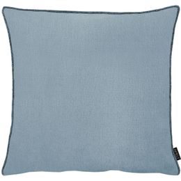 Dekokissen Apelt "Stone", denim, unifarben, B:59cm L:59cm, Leinen, Polyester, Dekokissen_Sitzkissen_Kissenh&uuml;llen, mit Kettelrand