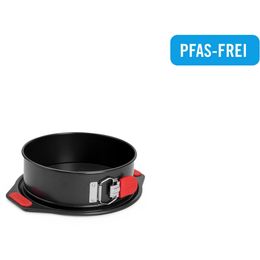 Springform Woll "Woll Let's bake Kuchenform, Backform, rund", schwarz, T:7cm &Oslash;:20cm, Aluminium, K&uuml;chenformen, mit Antihaftversiegelung und integrierten Silikongriffen, PFAS-Frei