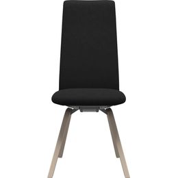 Polsterstuhl stressless "Laurel", braun (chestnut dinamica, eiche gekalkt), B:49cm H:105cm T:60cm, Microfaser DINAMICA (88% Polyester, 12% Polyurethan), St&uuml;hle, Polsterstuhl, High Back, Gr&ouml;&szlig;e M, mit schr&auml;ggestellten Beinen in Eiche gekalkt