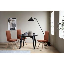 Polsterstuhl stressless "Laurel", braun (copper paloma, eiche gekalkt), B:49cm H:105cm T:60cm, Leder PALOMA: PALOMA ist ein durchgef&auml;rbtes Semianilin-M&ouml;belleder mit nat&uuml;rlicher Narbung., St&uuml;hle, Polsterstuhl, High Back, Gr&ouml;&szlig;e M, mit schr&auml;ggestellten Beinen in Eiche gekalkt