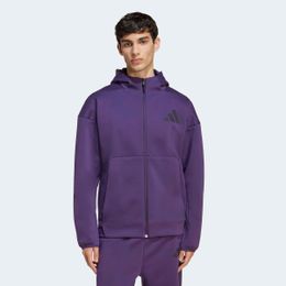 Kapuzensweatshirt adidas Sportswear "M Z.N.E. FZ", Herren, Gr. L, aurora plum, Obermaterial: 57% Polyester, 43% Baumwolle, normal, Rundhals, Sweatshirts, f&uuml;r sportliche Aktivit&auml;ten, aus Polyester und Baumwolle