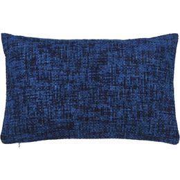 Dekokissen done. "Twist", blau (dunkelblau, meliert), B:40cm H:1cm L:60cm, Polyester, Dekokissen_Sitzkissen_Kissenh&uuml;llen, Geflochtene Optik