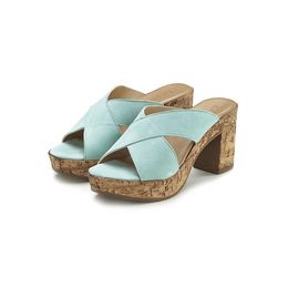 Lascana Pantolette 'Sommerschuh, offener Schuh, Sandalette, Mule,' blau Gr. 36 f&uuml;r Damen