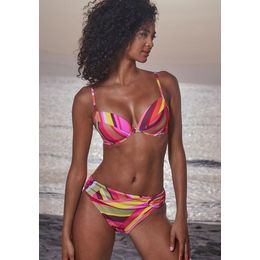 Bruno Banani Set: Push-Up-Bikini 'Trisha' mehrfarbig Gr. 38 Cup A. Mit Zierringe. Mit B&uuml;gel